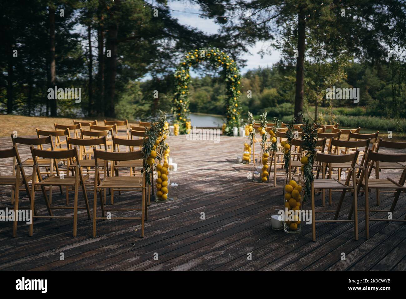 Wedding Setup. Preparation for the wedding ceremony Stock Photo - Alamy