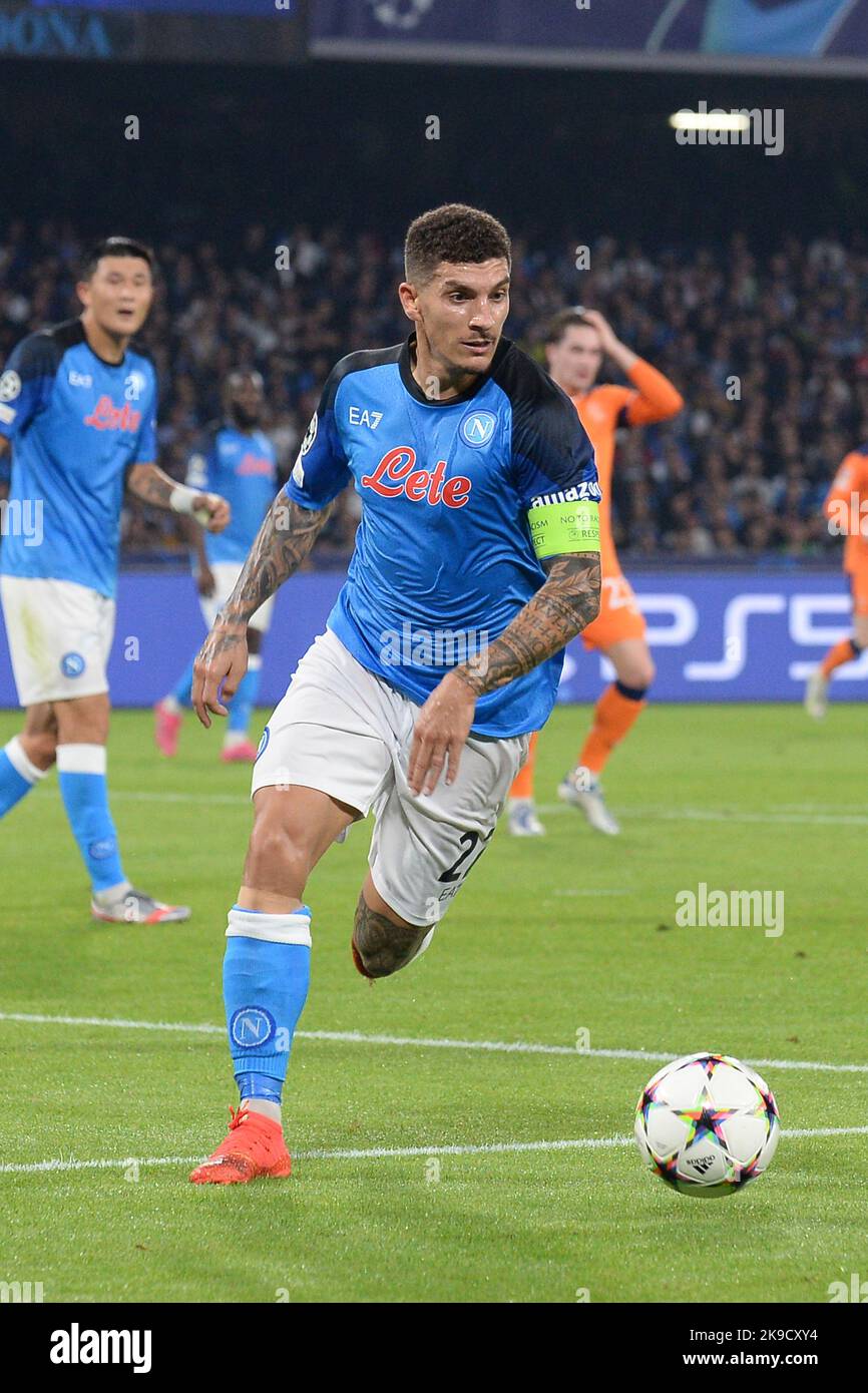 NAPLES, ITALY - OCTOBER 26: Giovanni Di Lorenzo of SSC Napoli in action ...