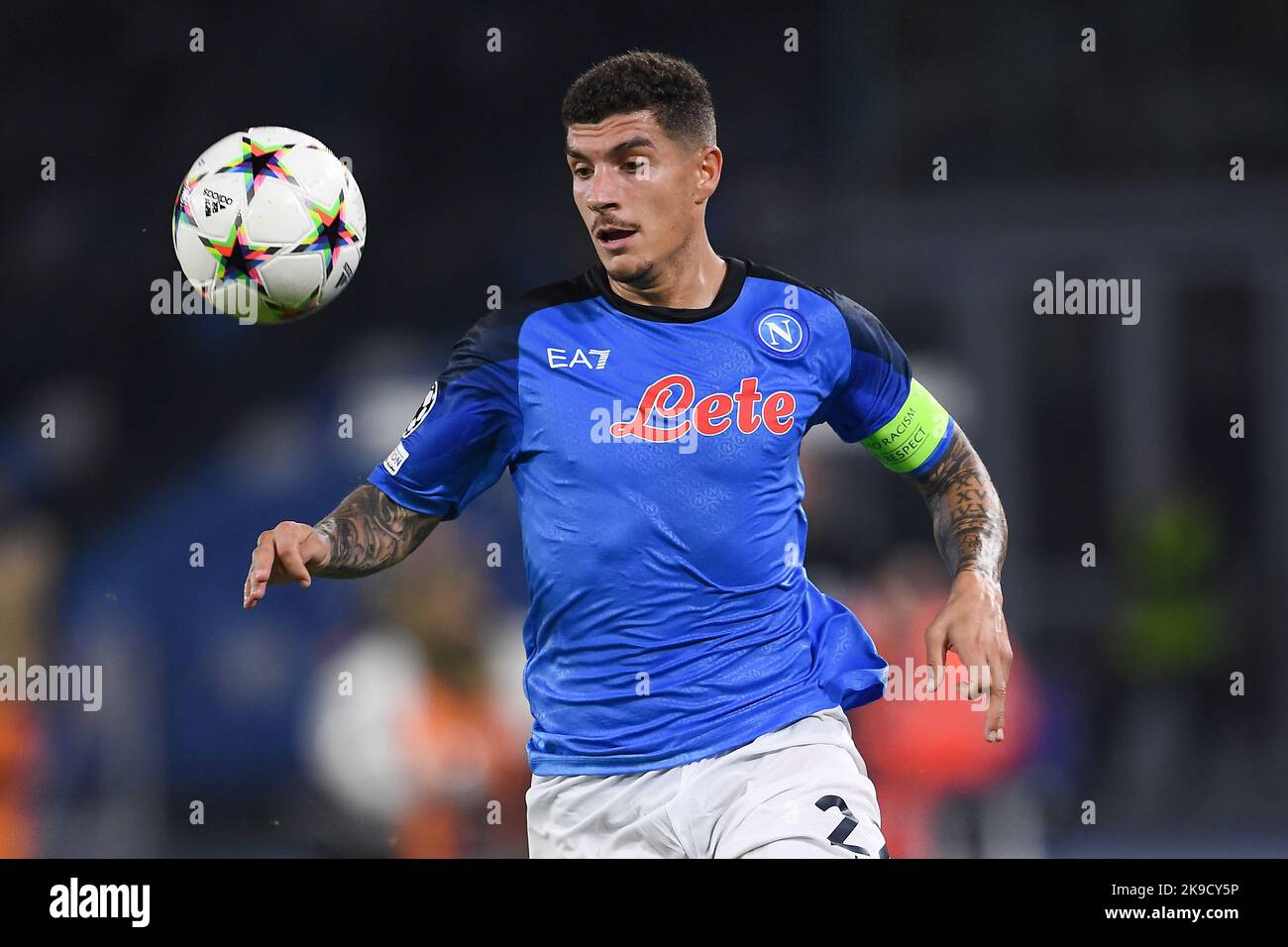 NAPLES, ITALY - OCTOBER 26: Giovanni Di Lorenzo of SSC Napoli in action ...