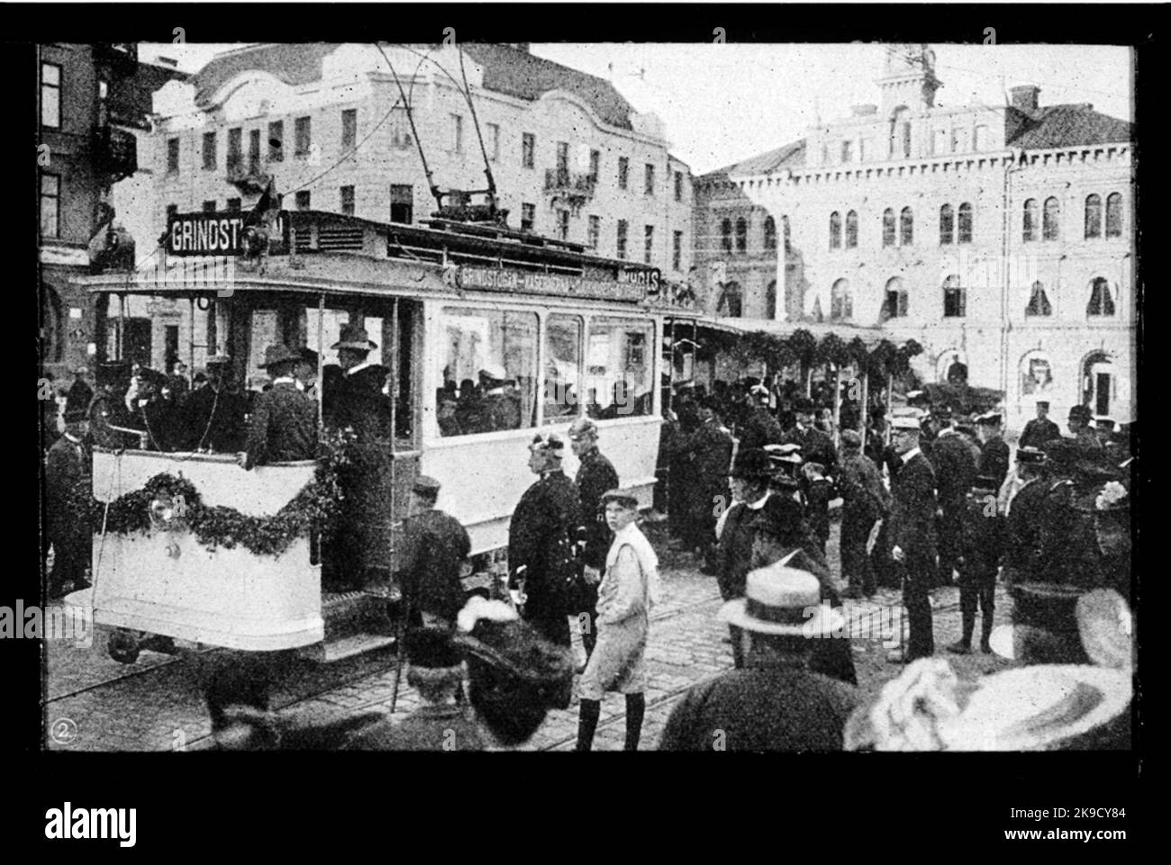 Public collection at the inauguration of Uppsala tramways inauguration ...