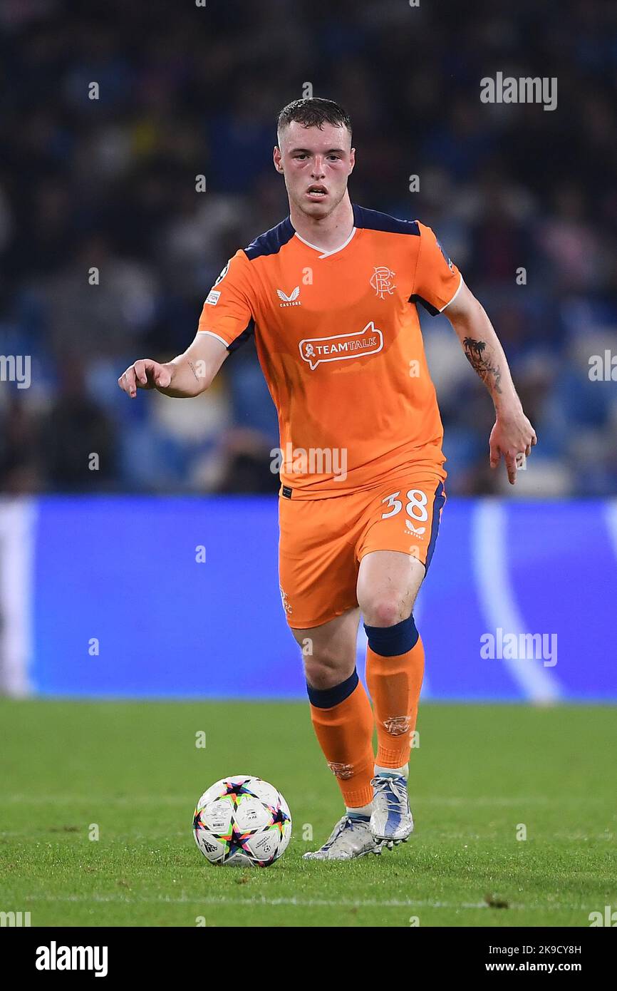 NAPLES, ITALY - OCTOBER 26: Leon King of Rangers FC in action during ...
