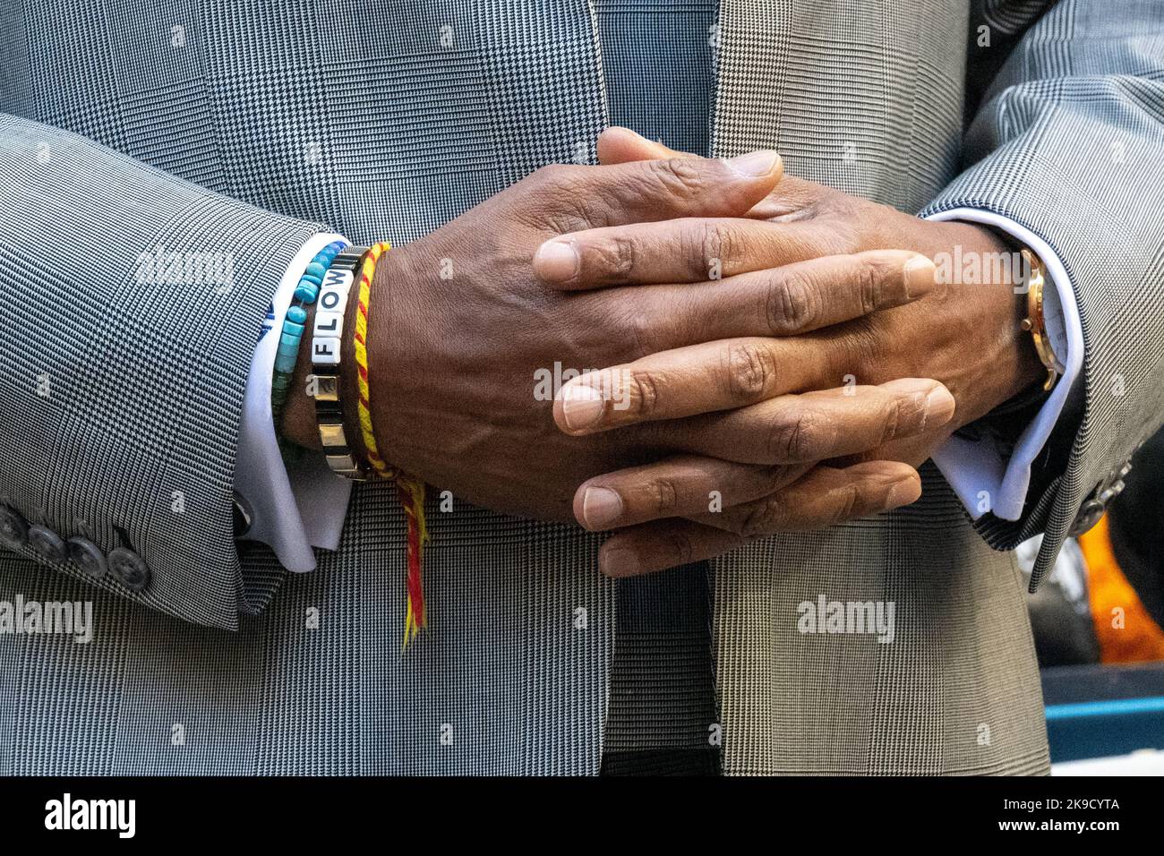 New York, USA. 27th Oct, 2022. Detail of New York City Mayor Eric Adams ...