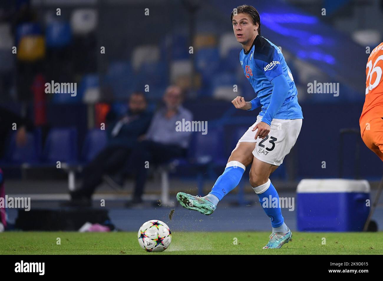 NAPLES, ITALY - OCTOBER 26: Alessio Zerbini of SSC Napoli in action ...