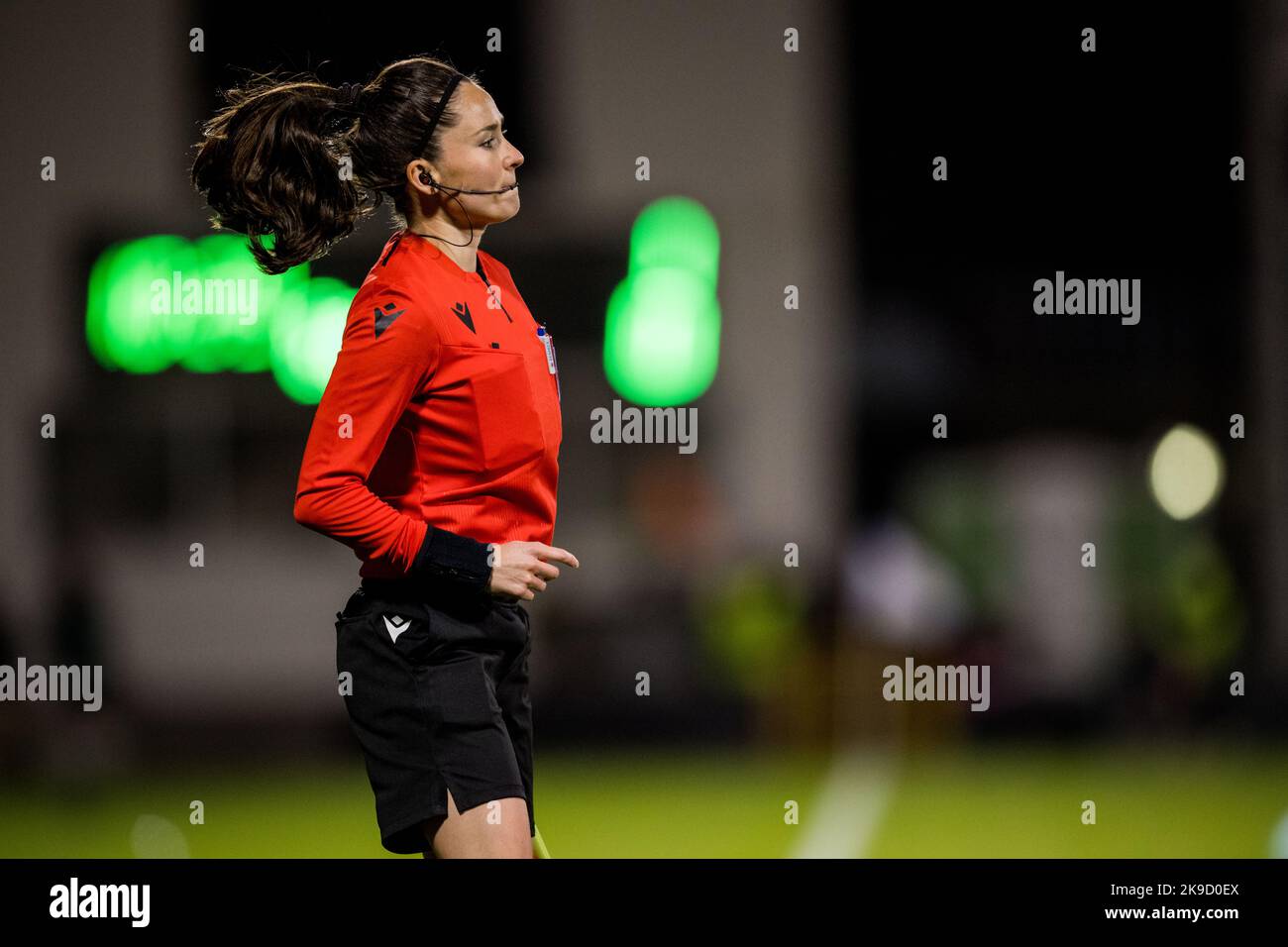 referee Sara Telek is seen at a soccer match between Irish Shamrock ...