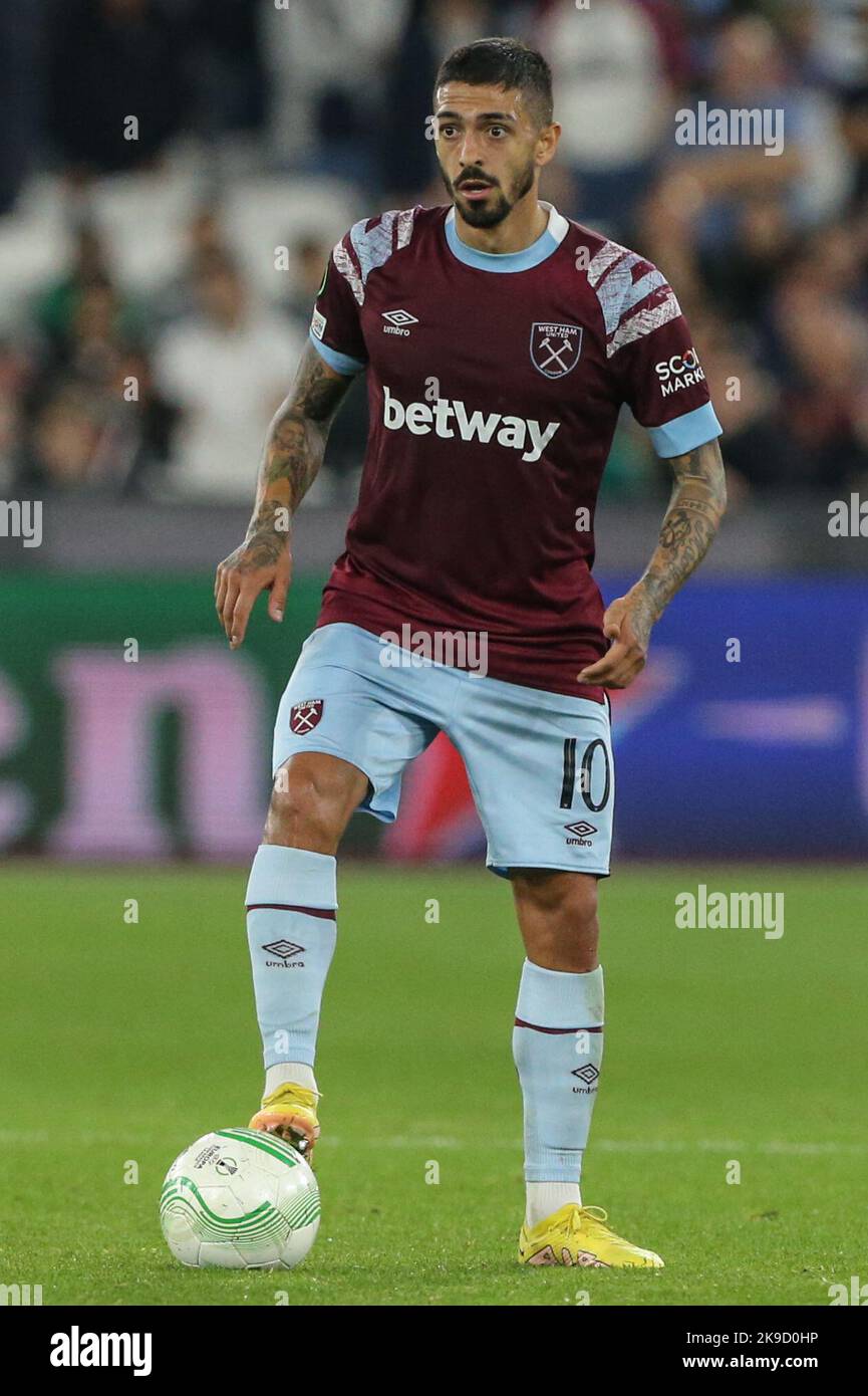 Manuel Lanzini #10 of West Ham United during the UEFA Europa Conference ...