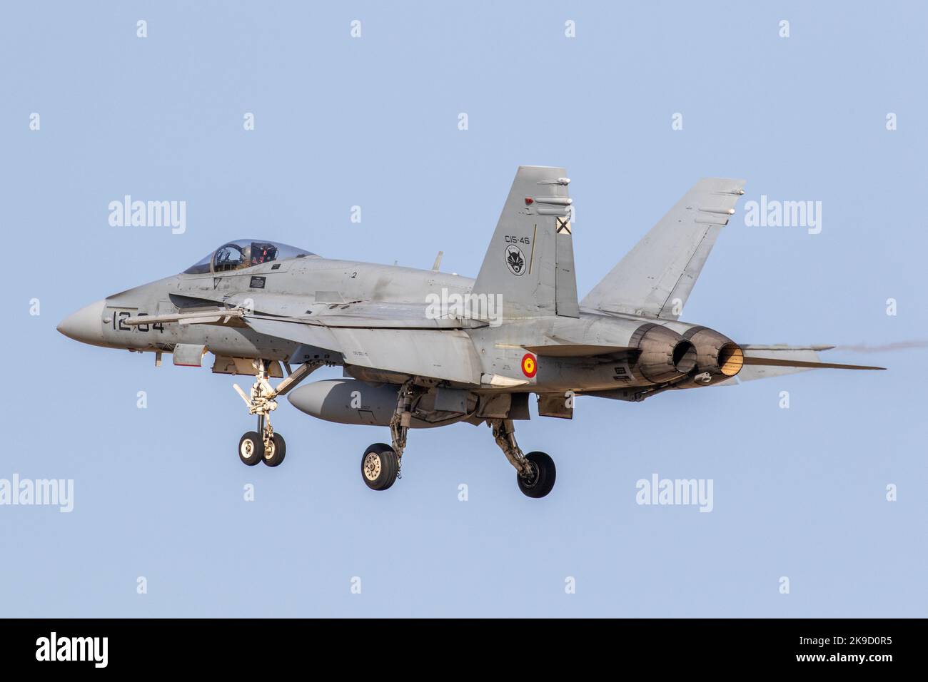 Spanish Air Force Hornets landing at Gando Air Base during the SIRIO 22 ...