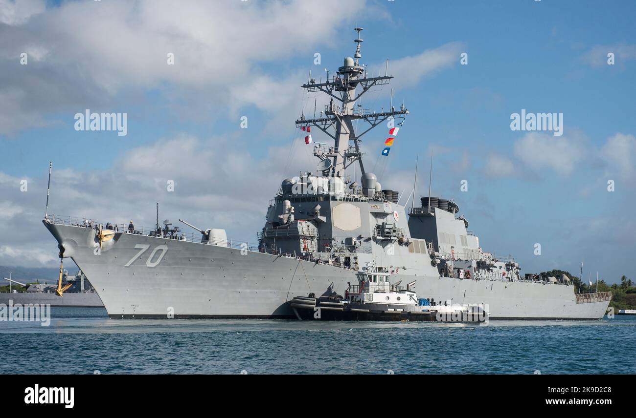 Guided missile destroyer USS Hopper (DDG-70) (U.S. Navy Stock Photo - Alamy