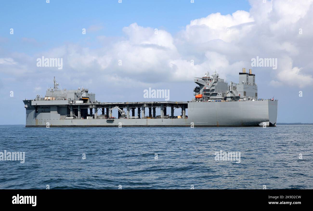 The Military Sealift Command expeditionary sea base USNS Hershel 'Woody' Williams (ESB 4) U.S ...