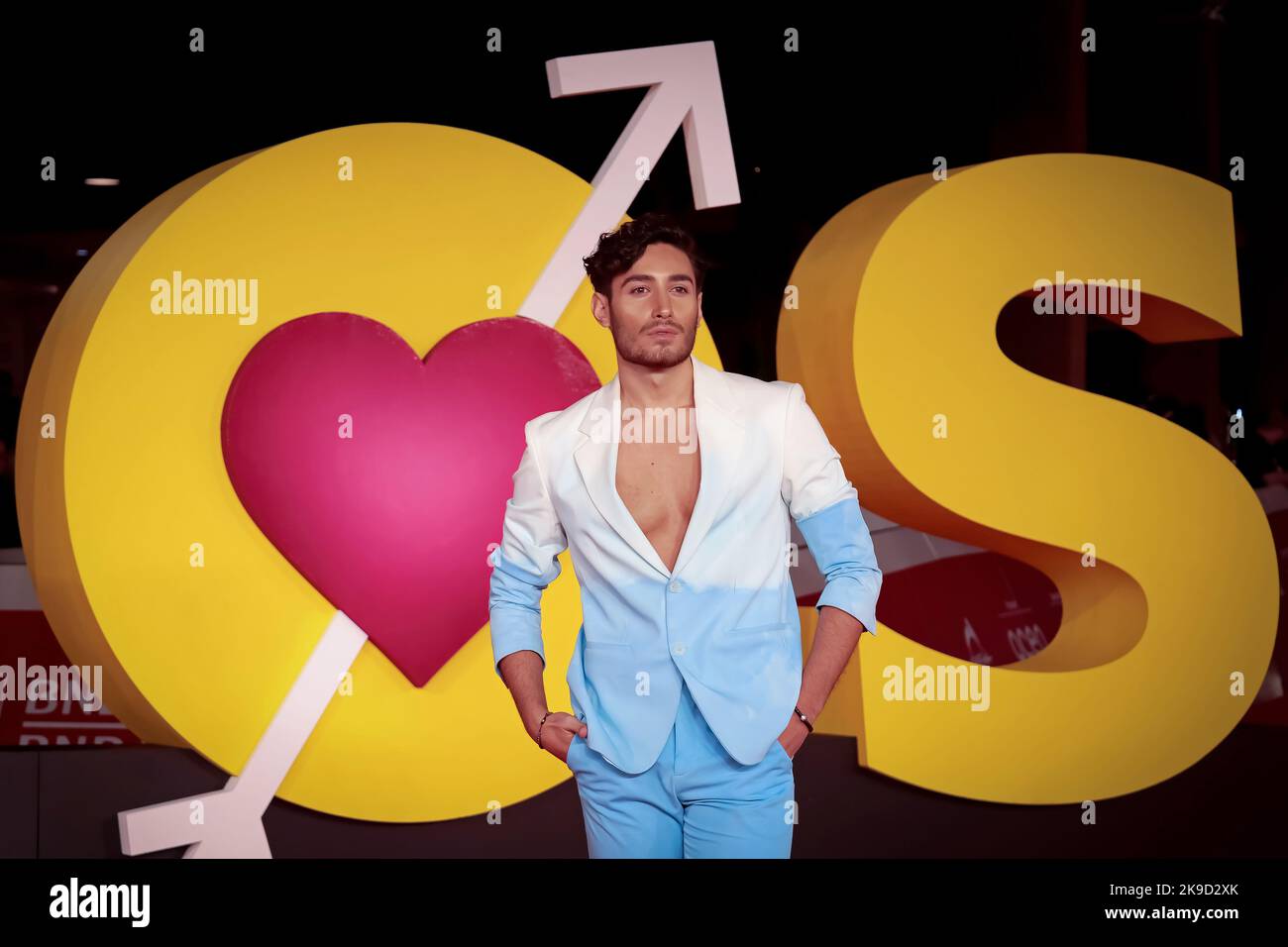 Rome Italy - October 22, 2022: Guest attends in the red carpet of the ...