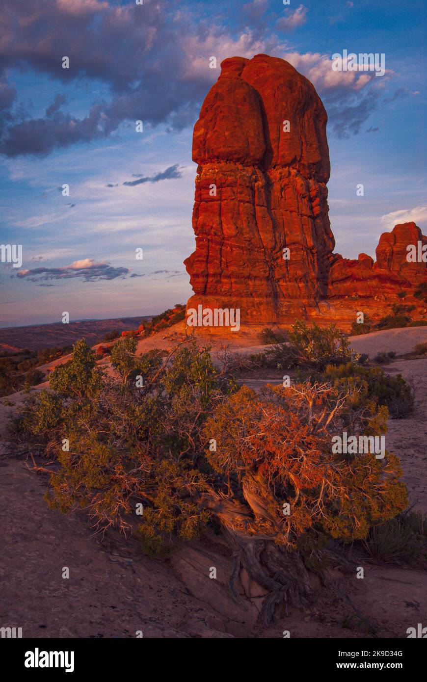 Rock Formation near Balanced Rock in Arches National Park, Utah Stock ...
