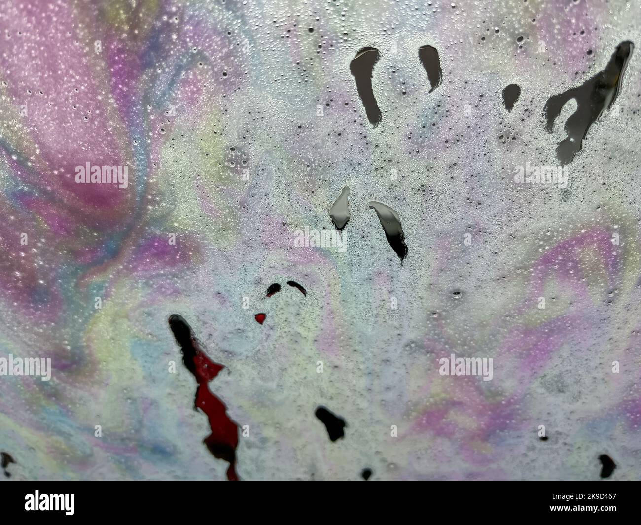 Texture background of abstract designs from water and soap suds on a ...