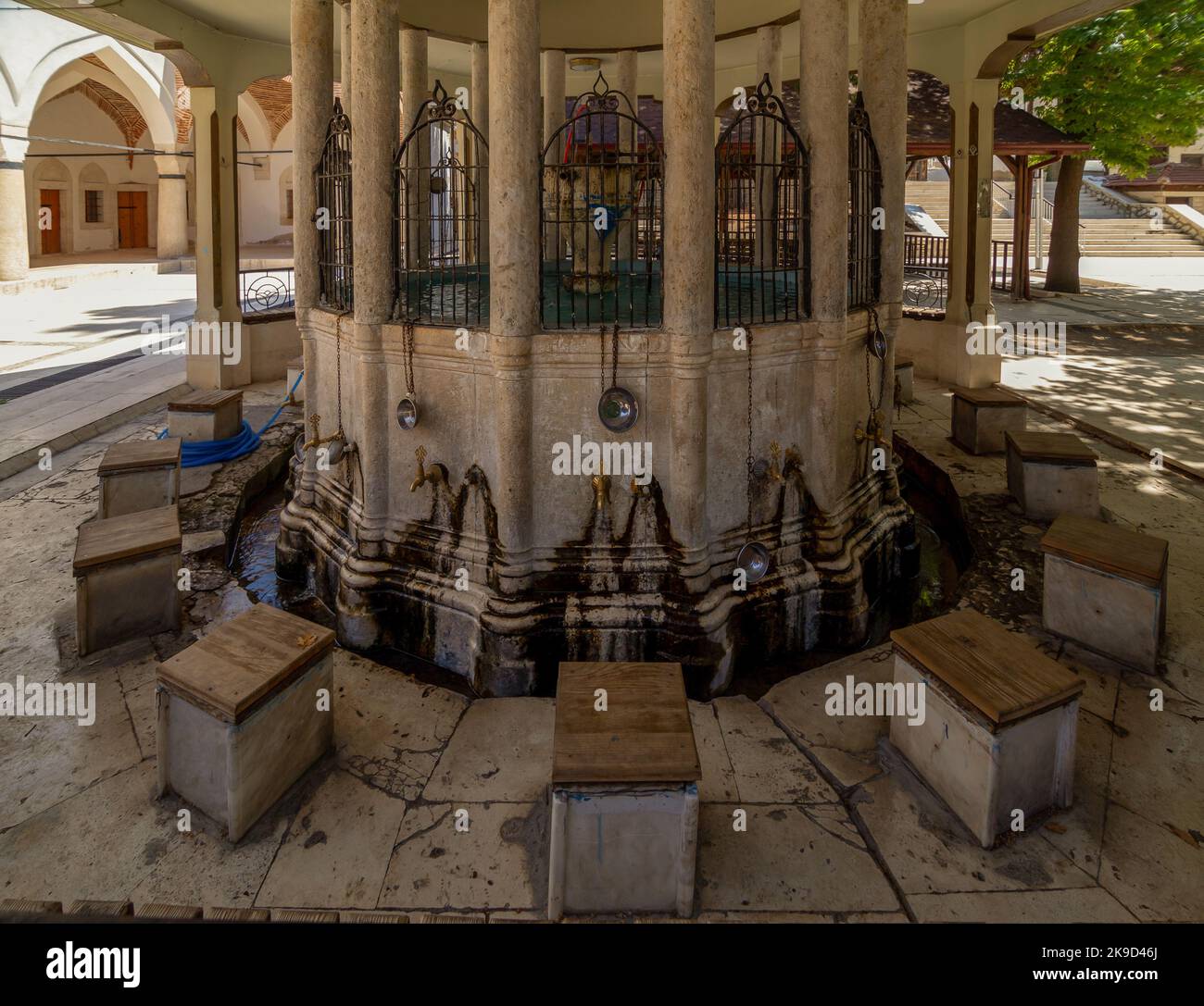 A place for ablution in a mosque, a fountain. Shadirvan Stock Photo - Alamy