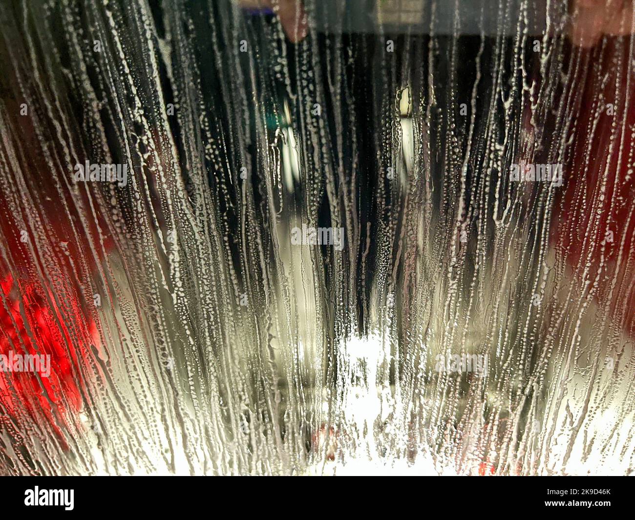 Texture background of abstract designs from water and soap suds on a ...