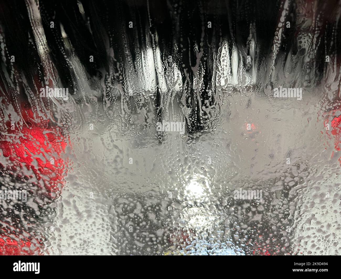 Texture background of abstract designs from water and soap suds on a ...