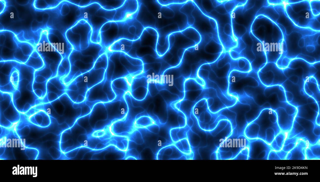 Vibrant glowing colorful lightning wide seamless texture, electricity ...