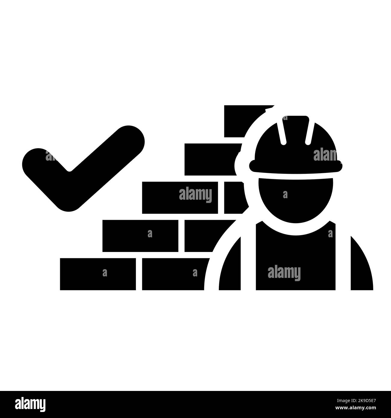 Professional male construction worker Black and White Stock Photos ...