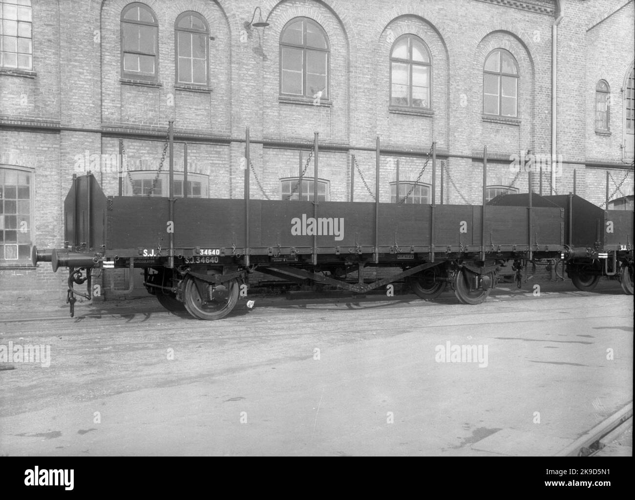 The State Railways, SJ or 34640. Post carriage with walls. Kockums ...