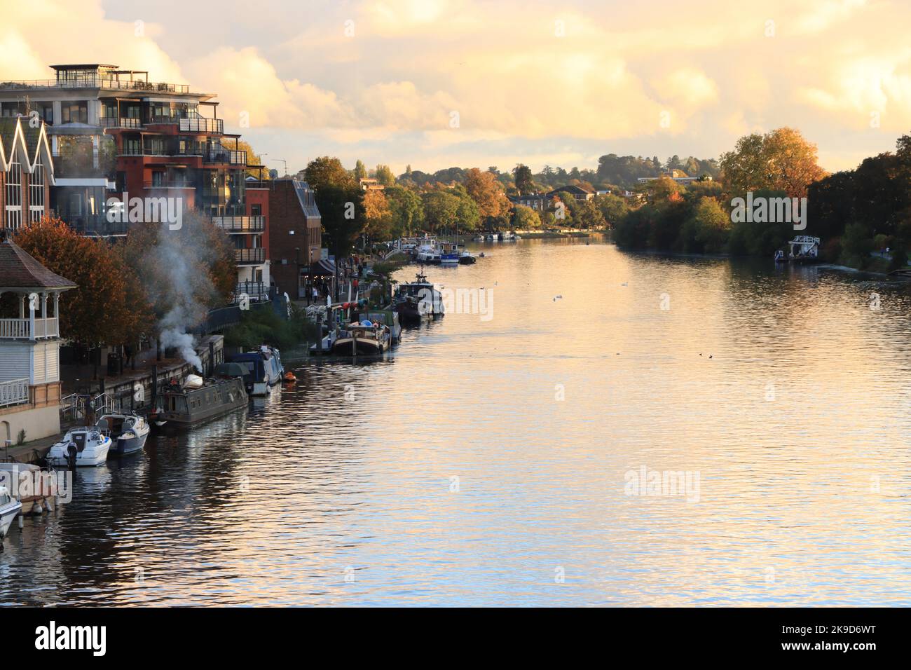 Kingston Upon Thames, with Surbiton in the distance, pictured at sunset ...