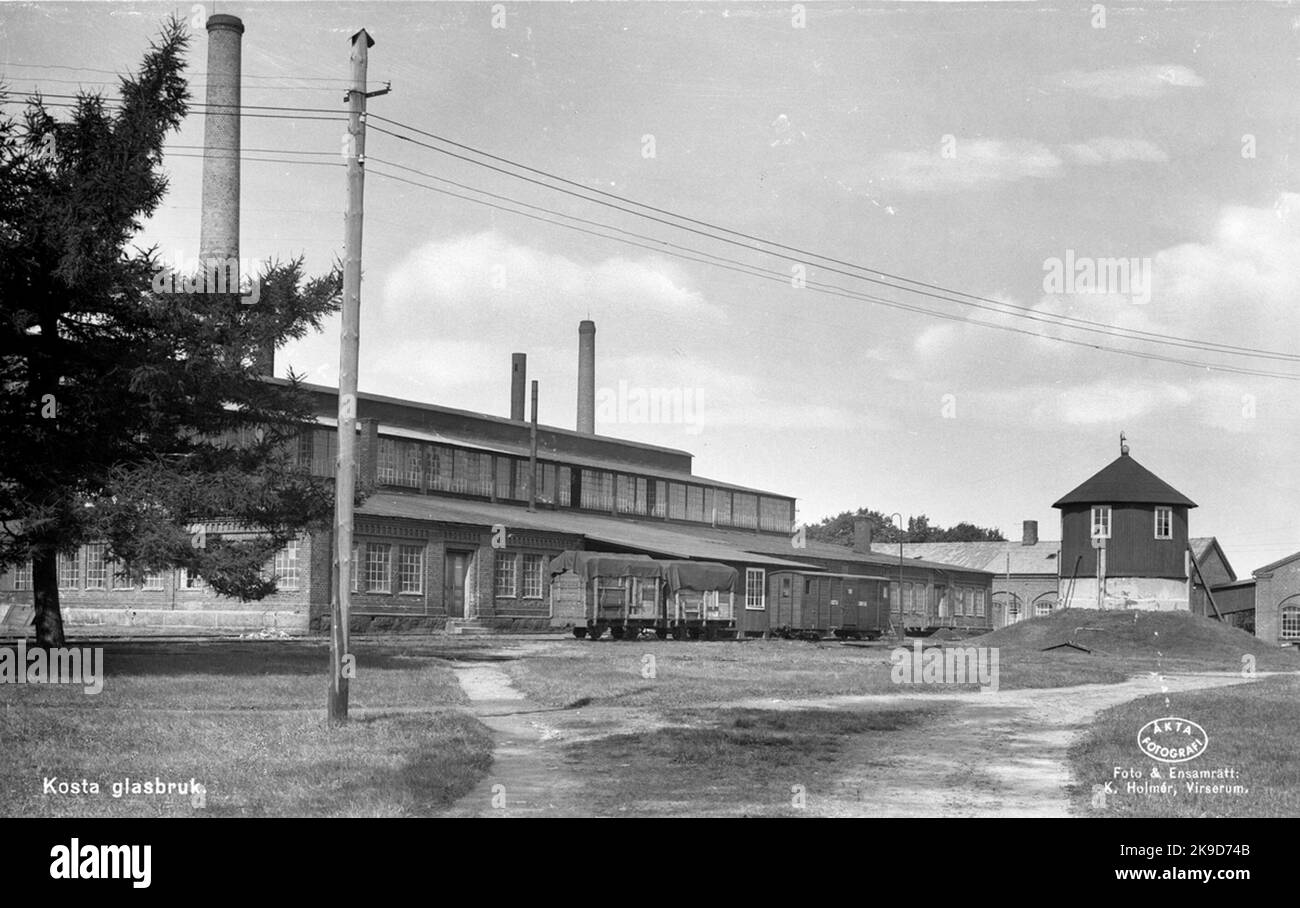Cost glassworks. Kosta - Lessebo Railway, KLJ G 126 Stock Photo - Alamy
