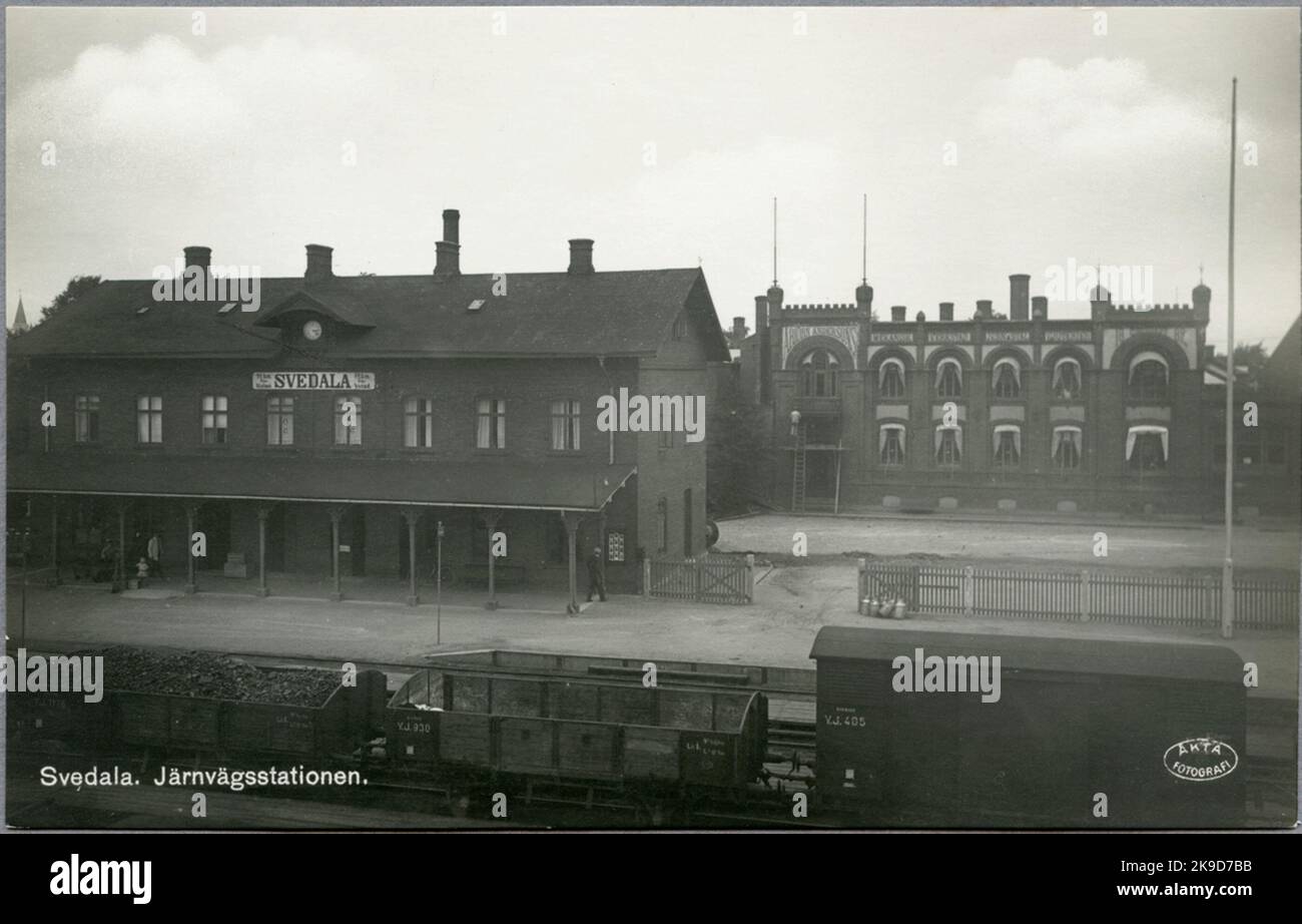 Svedala Railway Station. The track shows, among others, YJ I2 930 ...