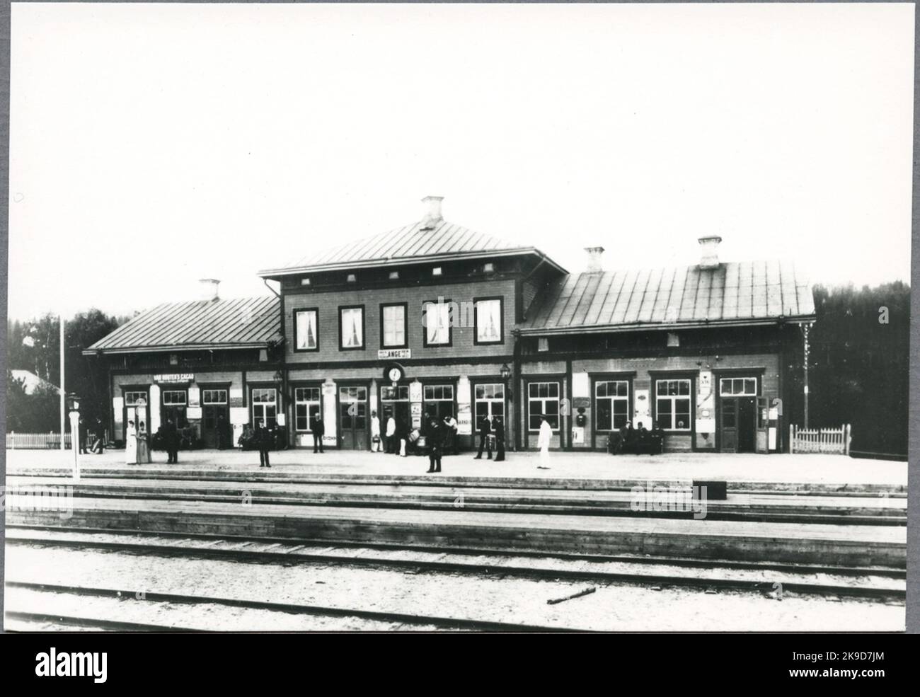 The station house in Ånge about 1900, in the same design as in the ...