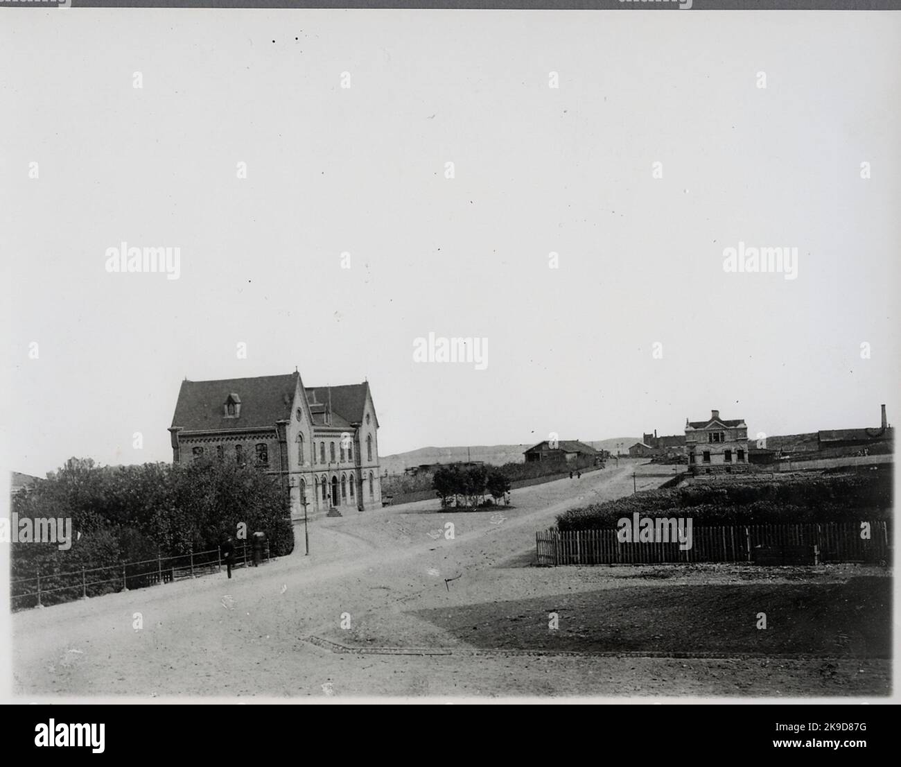 Varberg station from the street side in its original condition around ...