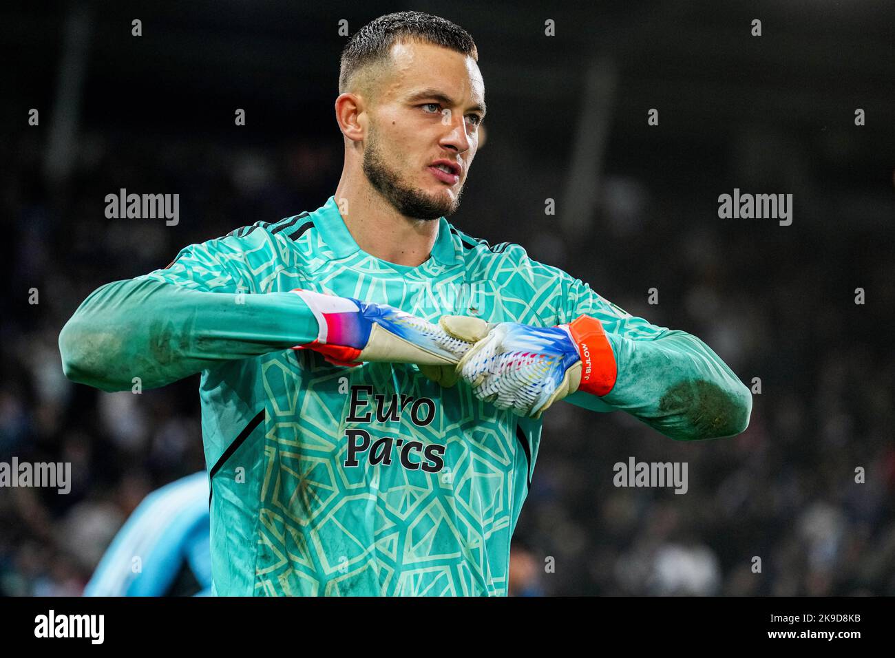 Graz - Feyenoord keeper Justin Bijlow during the match between SK Sturm ...