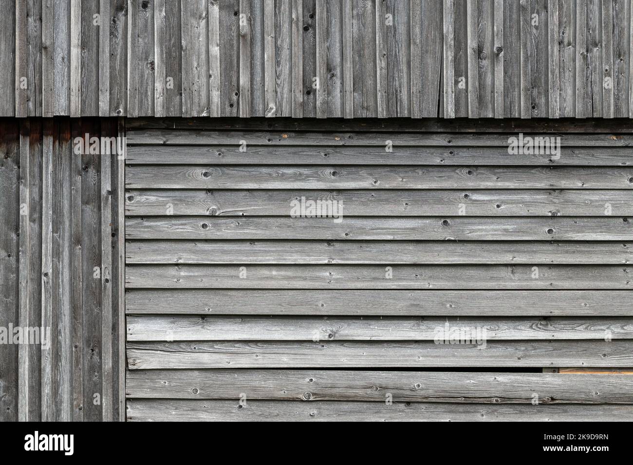 Exterior wall of old barn with weathered wood, Plank wall Stock Photo ...