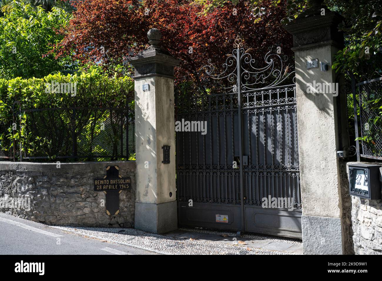 The place where Benito Mussolini and Claretta Petacci were killed at ...