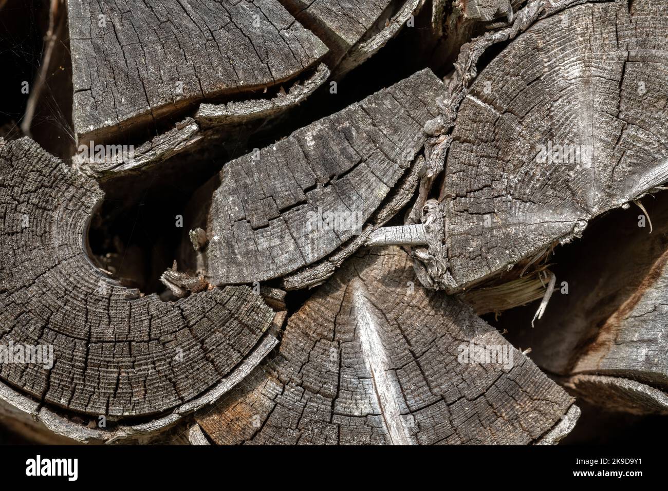 Firewood background - chopped firewood on a stack Stock Photo - Alamy
