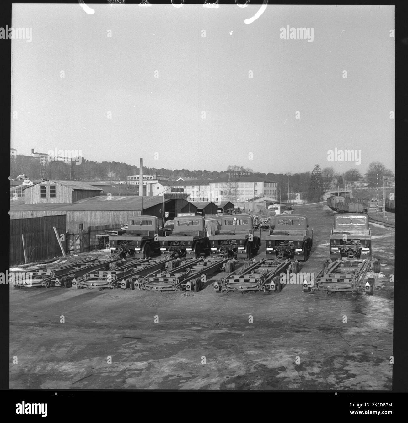 Drag vehicle of the Kaelble brand with Vagnbjörn trailer Stock Photo ...