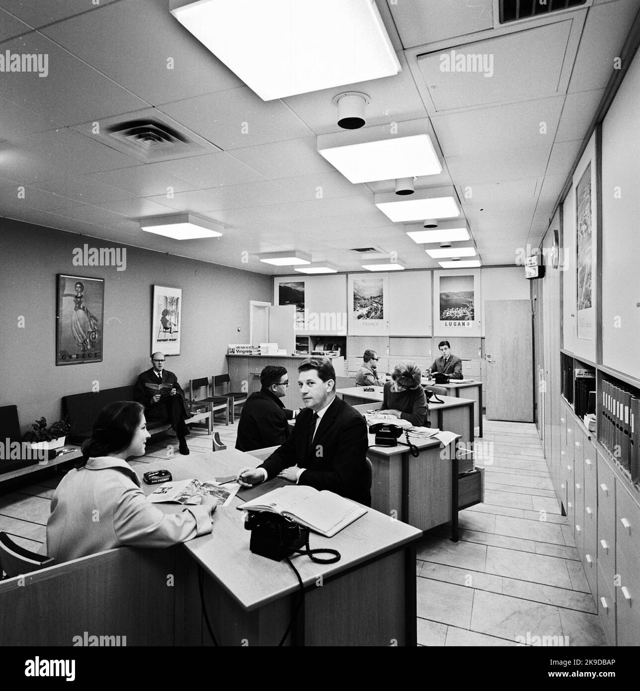 The State Railways, SJ Travel Agency Vasagatan, opposite Stockholm ...