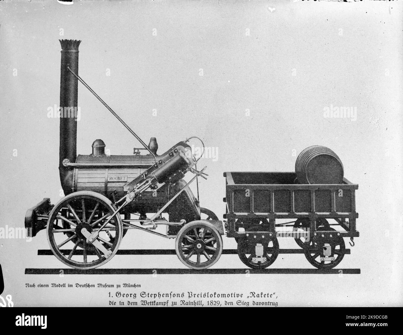 Steam locomotive rocket Black and White Stock Photos & Images - Alamy