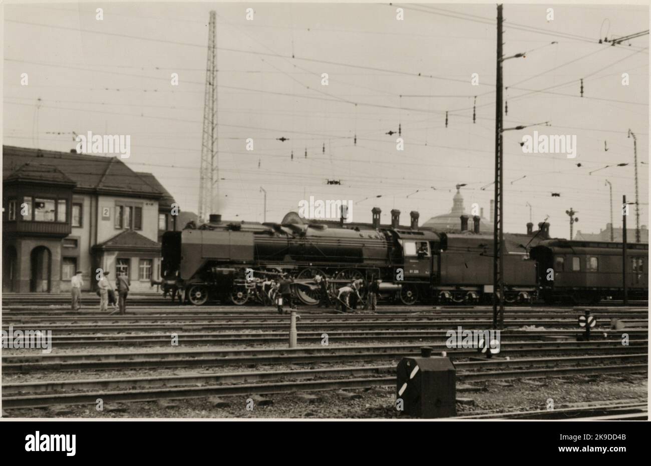 Ongoing track work at station Stock Photo - Alamy