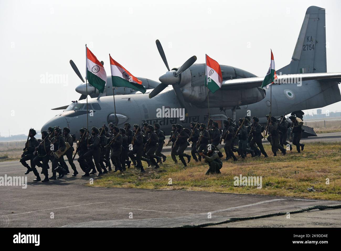 SRINAGAR, INDIA - OCTOBER 27: Soldiers at the re-enactment of the ...