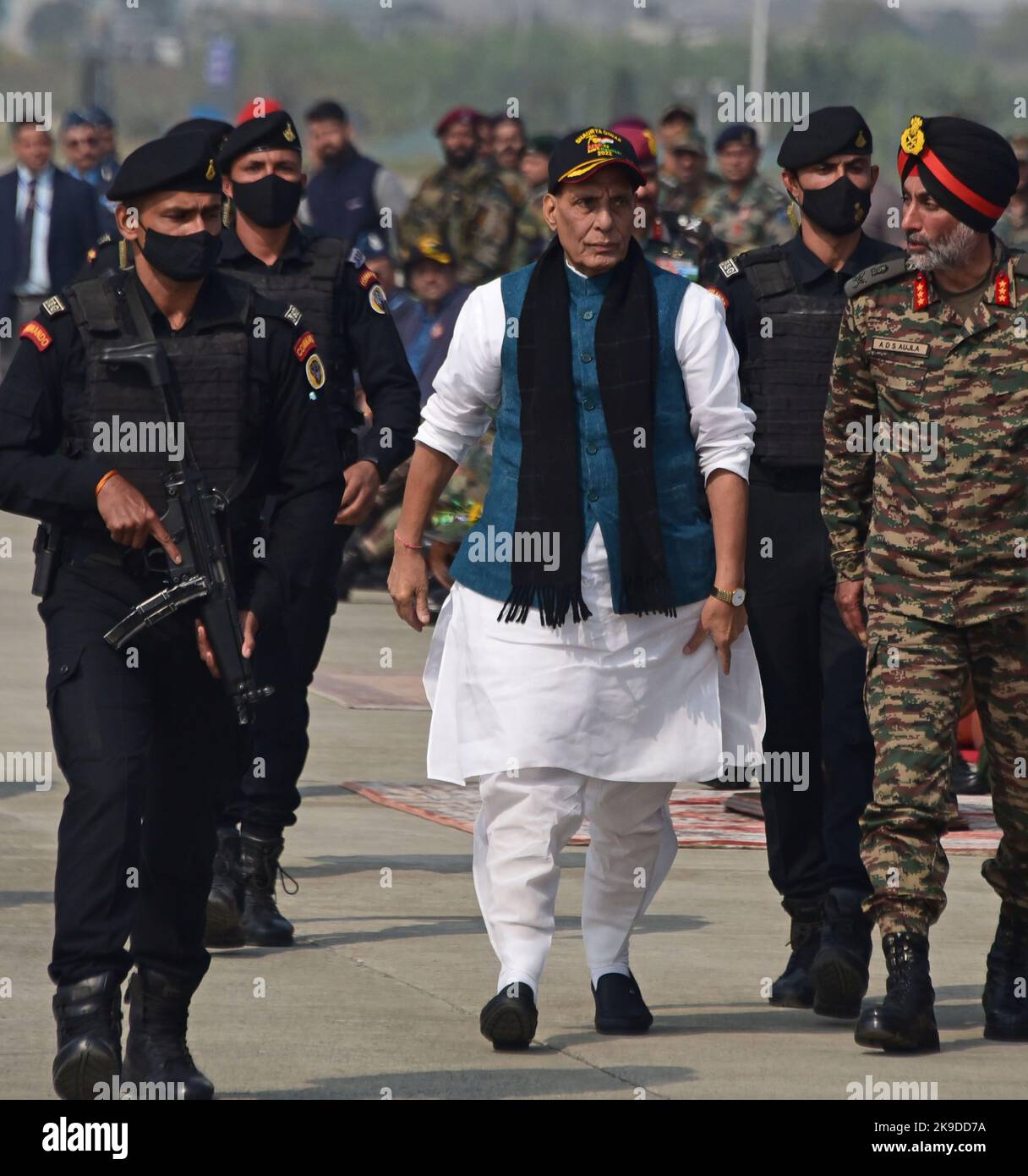 SRINAGAR, INDIA - OCTOBER 27: Defence Minister Rajnath Singh at the Shaurya Diwas celebrations ...