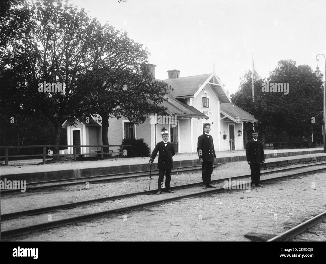 Traffic area built in 1874. One- and one-half-stored station building ...