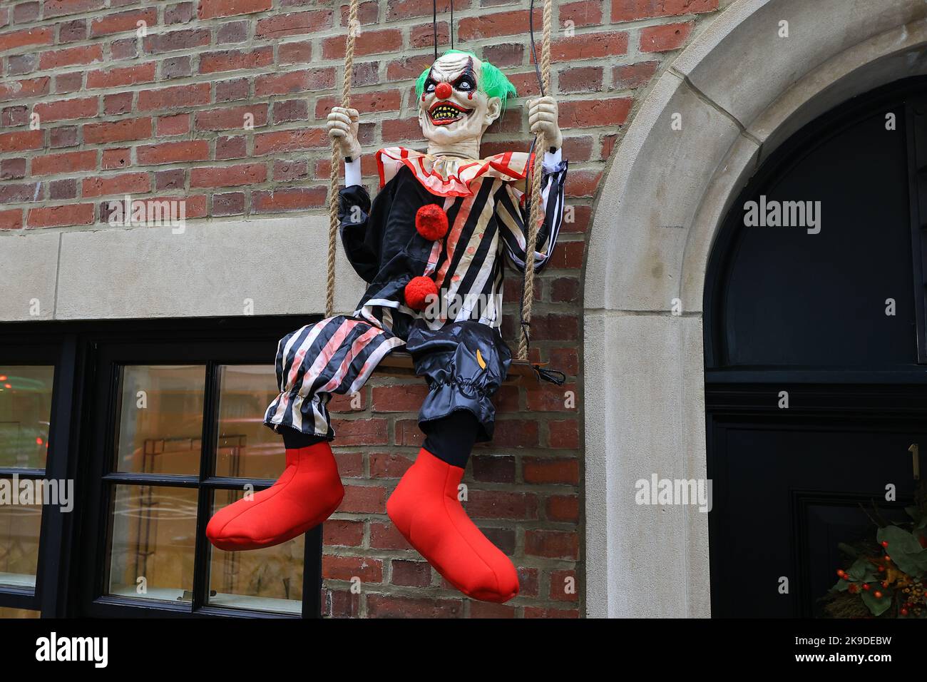 NEW YORK, NEW YORK - October 25, 2022: Killer clowns, aliens and ...