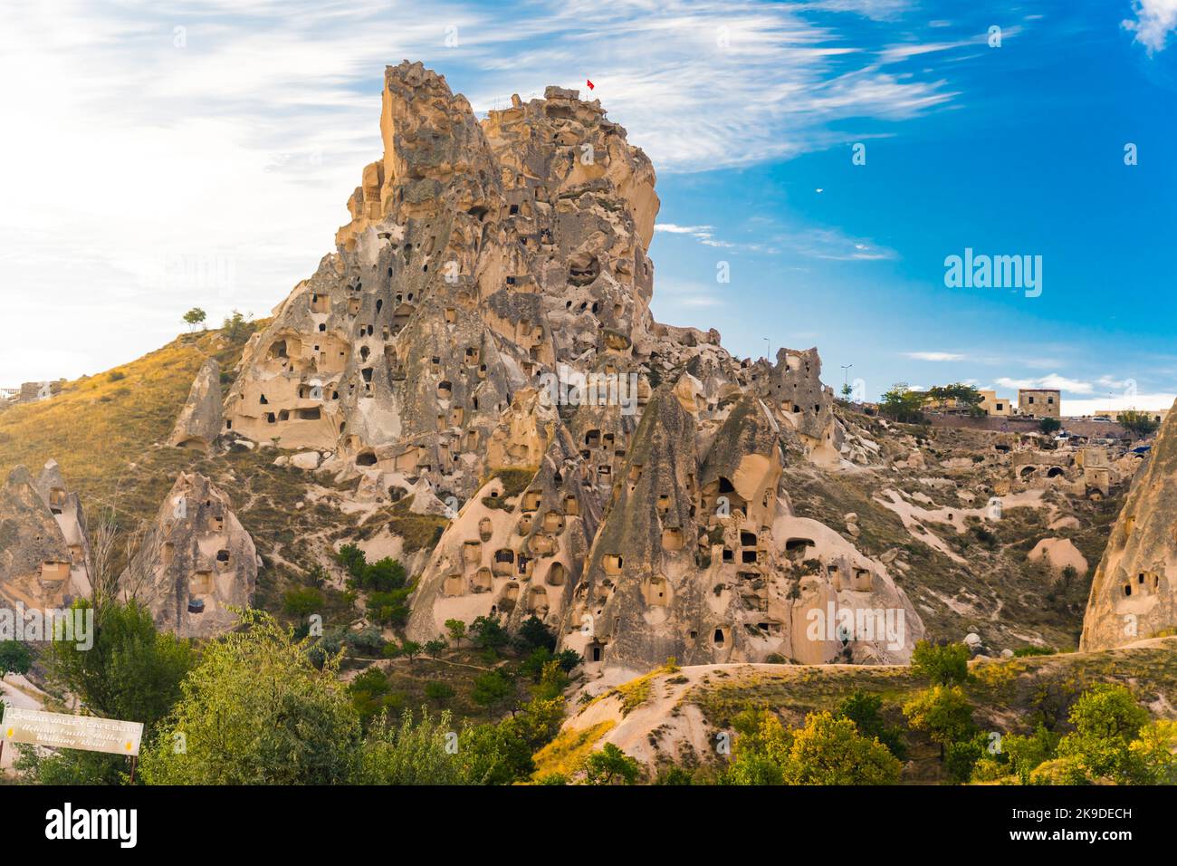 Cappadocia - historical region in Central Anatolia. Beautiful weather ...