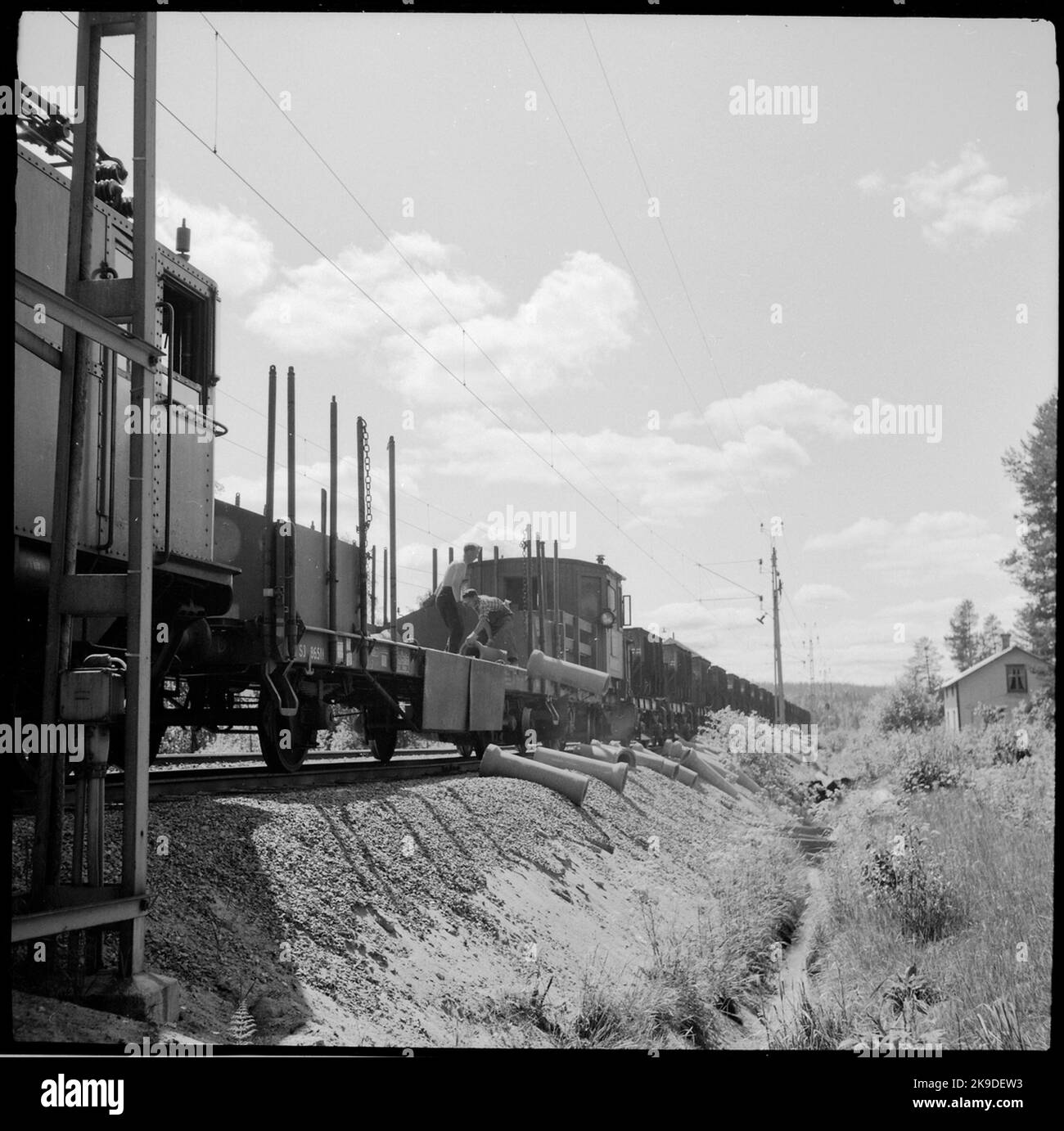 Concrete pipes are loosened in Fångsjöbacken Stock Photo - Alamy