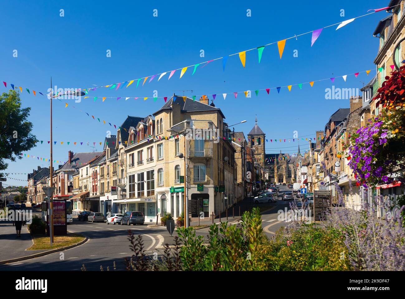 Streets with ancient houses of Rethel, France Stock Photo - Alamy