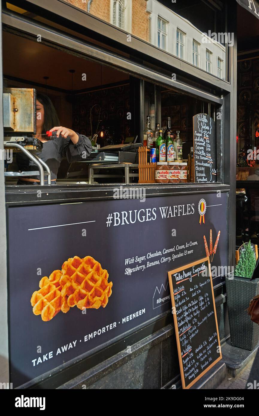 Belgian waffles bruges hi-res stock photography and images - Alamy