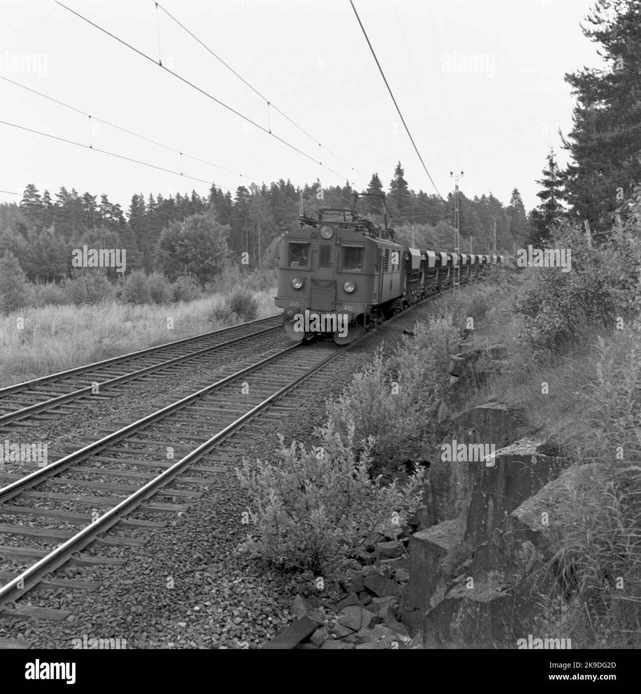State Railways, SJ DK 441. Freight trains with Macadam Transport Stock ...