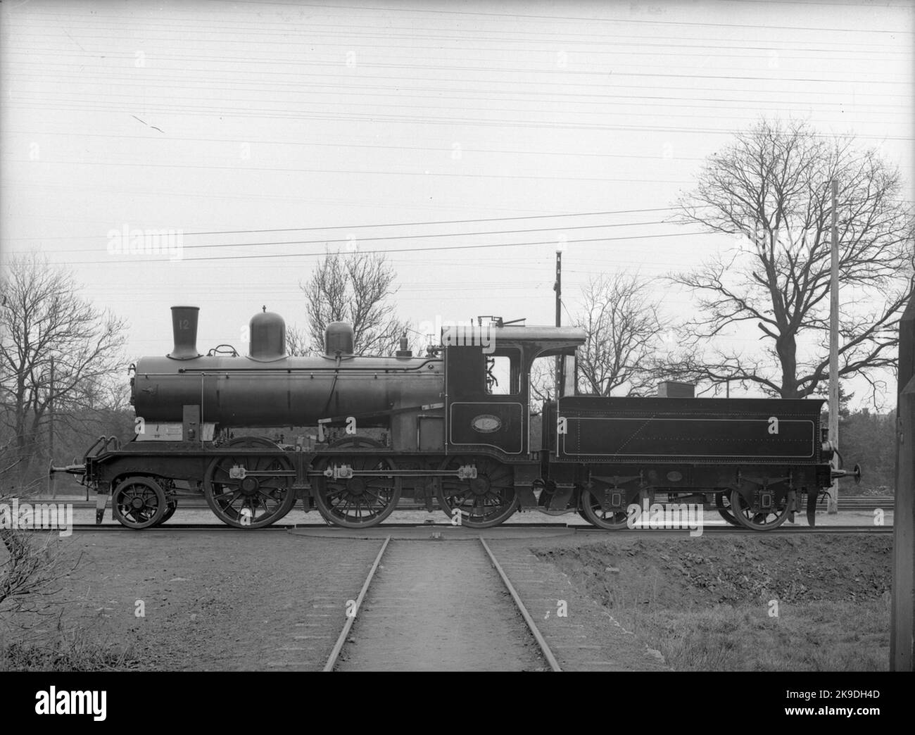 Chj Lok 12. Delivery photo. Steam locomotive on the turntable. The ...