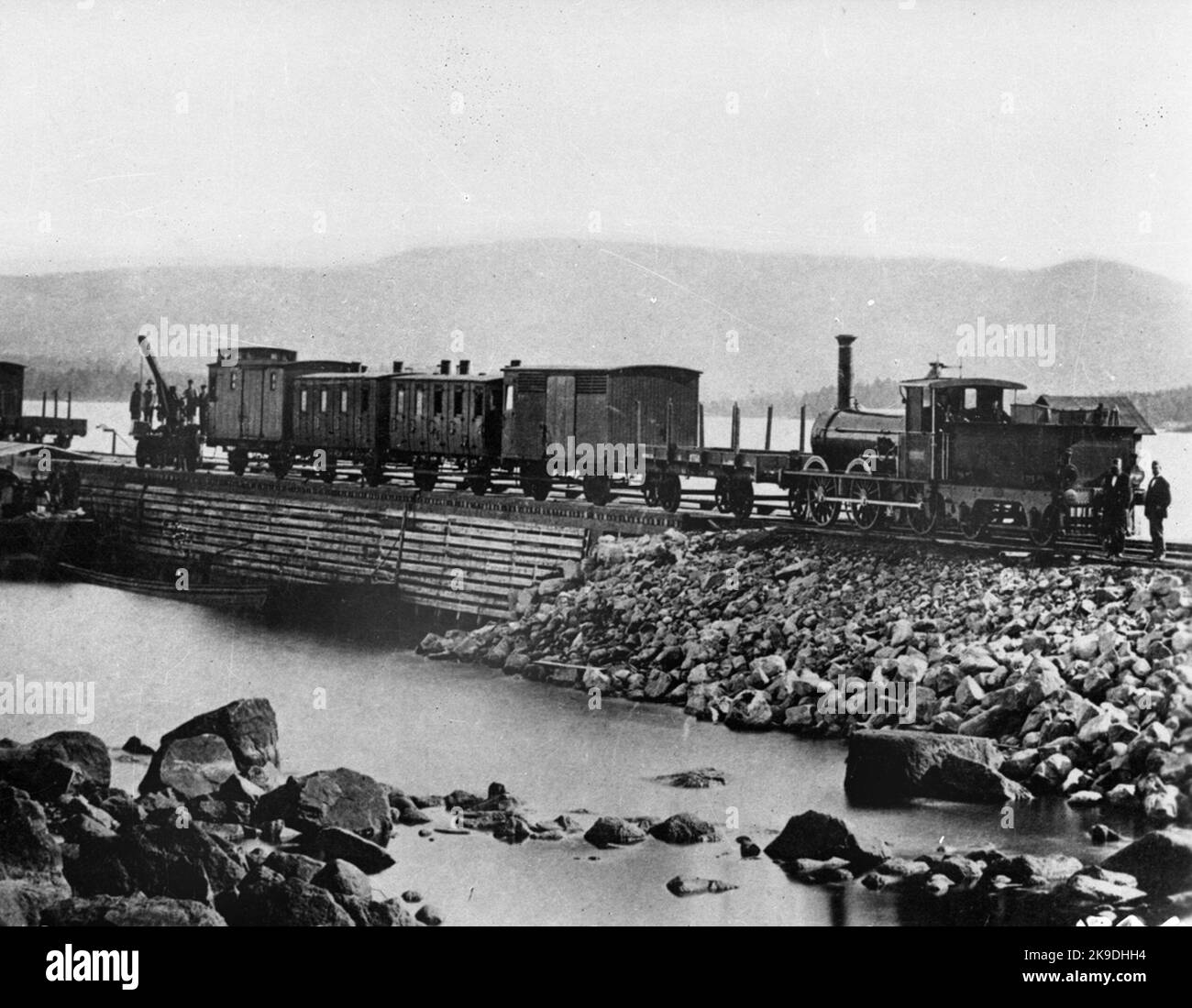 The State Railways, SJ F 68 "Finnveden" with passenger trains on the ...