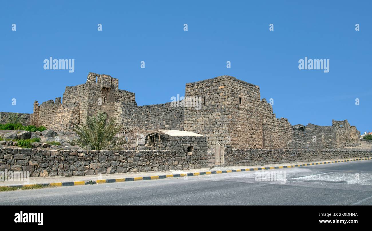 Panoramic view Qasr Azraq Fort Desert Castle Jordan Stock Photo - Alamy