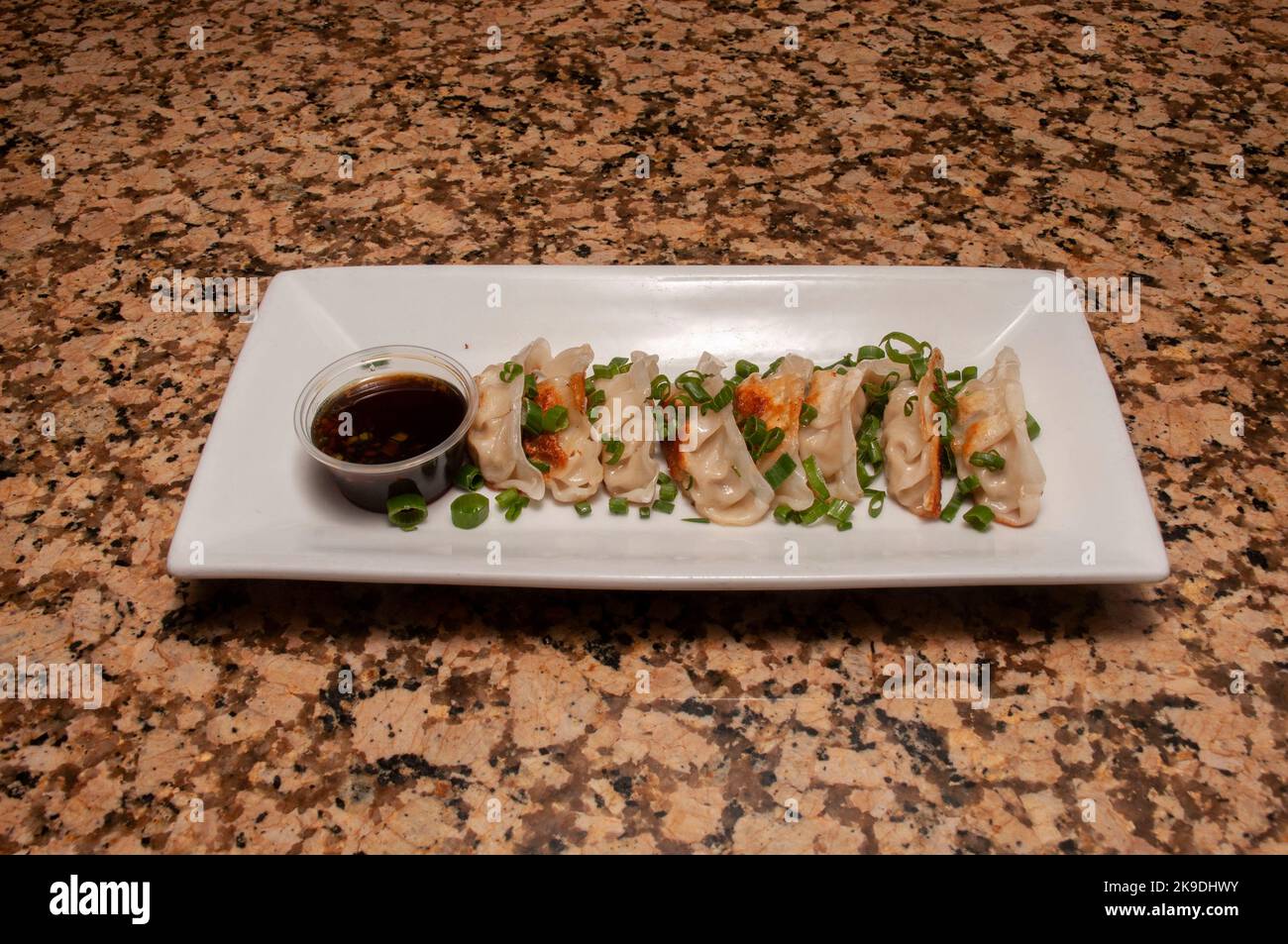 Authentic traditional Japanese dish known as Gyoza Stock Photo - Alamy