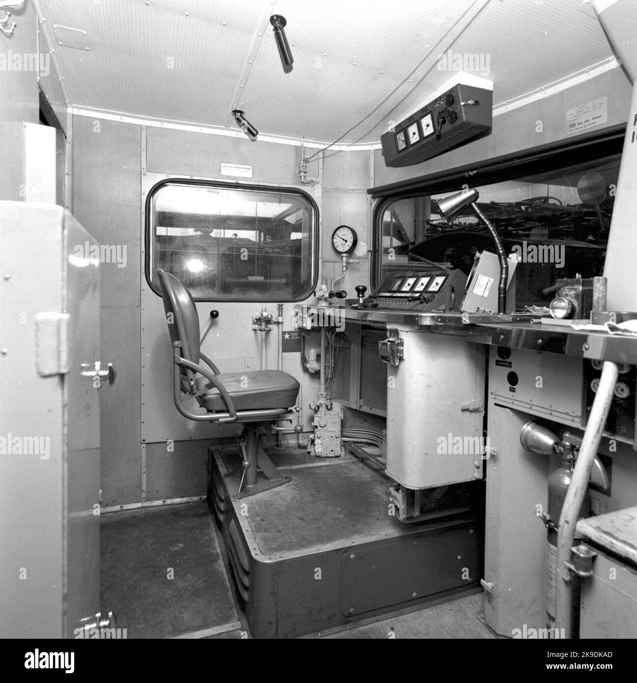 Driver's seat in locomotive Stock Photo - Alamy