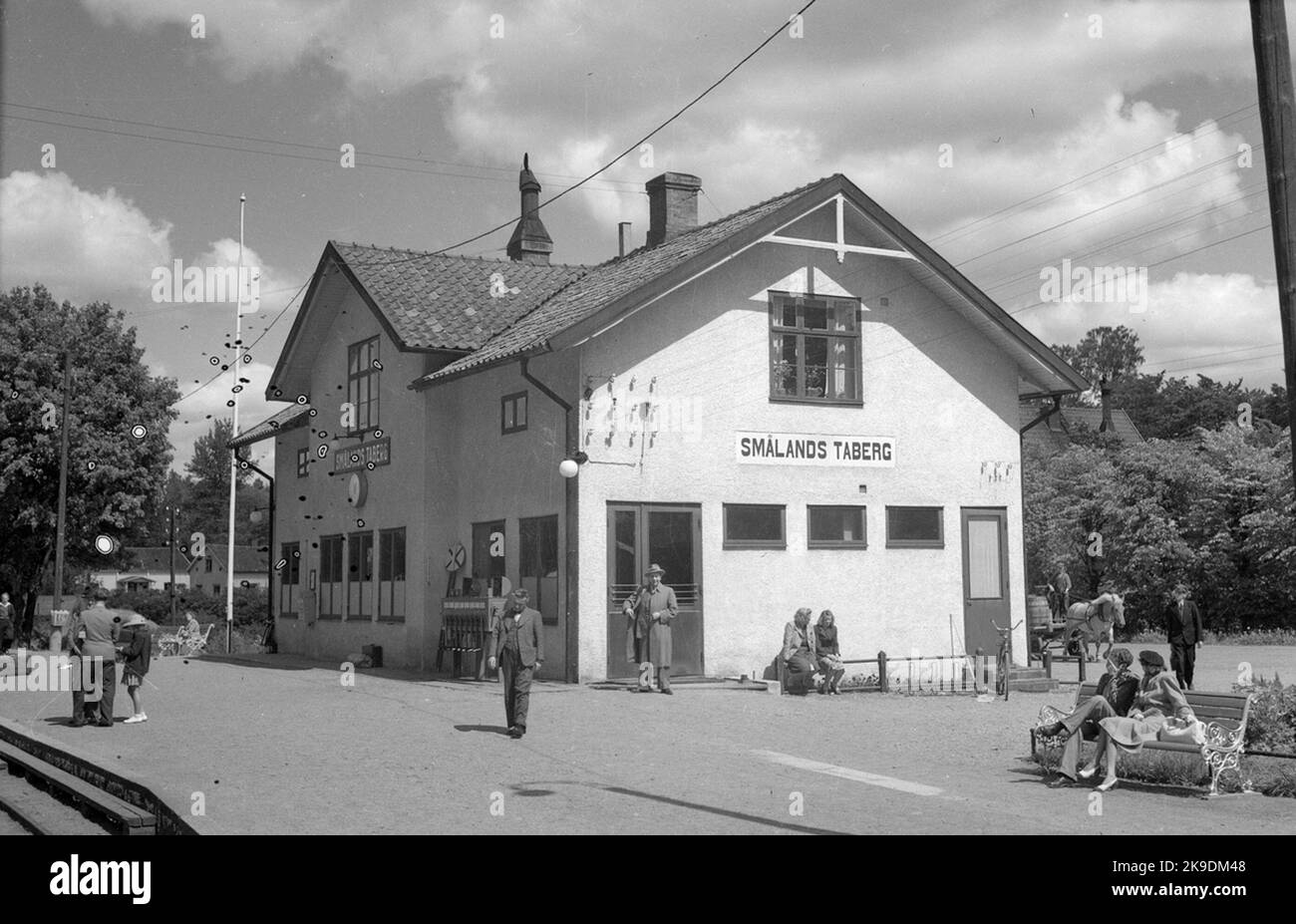 Smålands Taberg station, the name later changed to Taberg. The station ...
