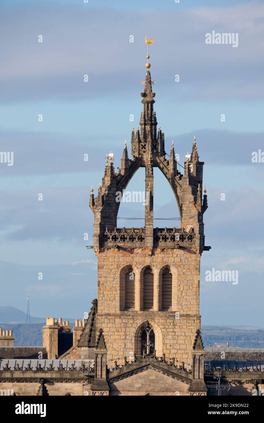 Tower and crown steeple of St Giles Cathedral, Edinburgh Stock Photo ...